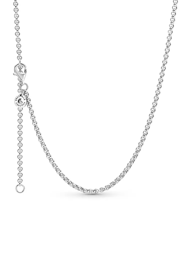 Buy PANDORA Pandora Rolo Chain Sterling Silver Necklace (60cm) Online ...
