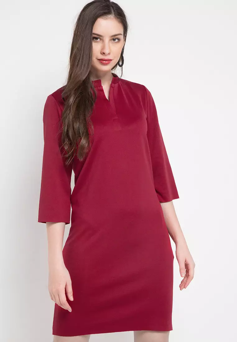 Jual ELLE Unfinished Basic Dress Original 2025 | ZALORA Indonesia