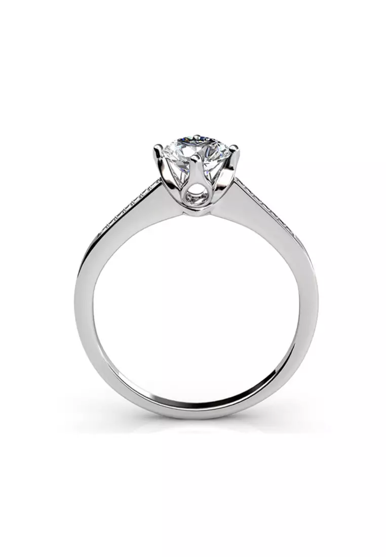 Buy Krystal Couture Covenant Ring in White Gold Embellished with ...