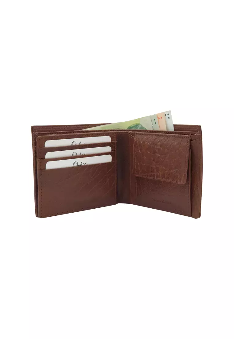 Buy Oxhide Men Wallet with Coin Pouch - Bifold Wallet Brown J0018 Oxhide Online | ZALORA Malaysia