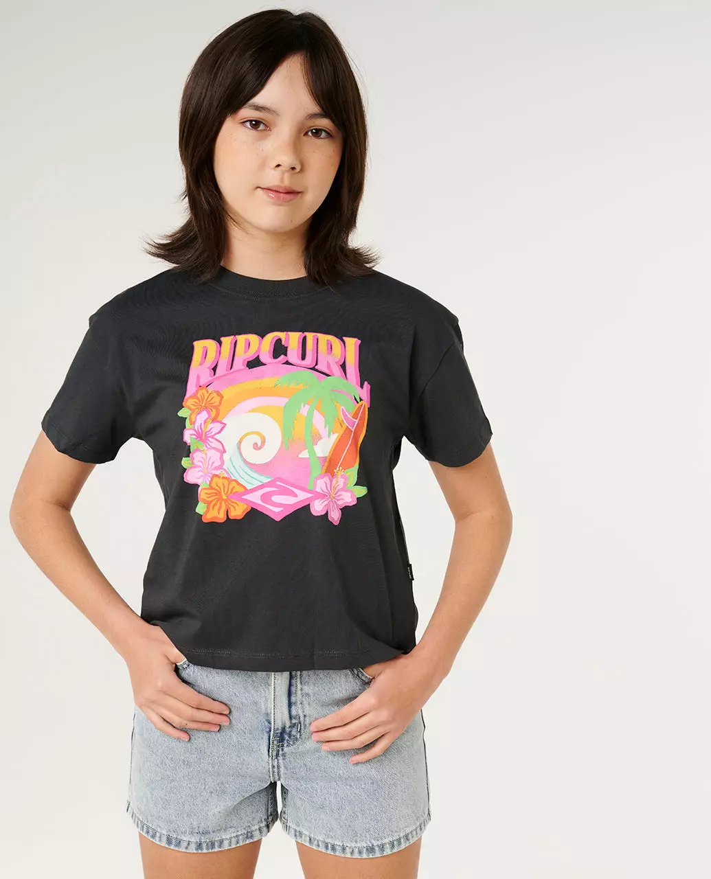 Jual Rip Curl Rip Curl Kids Tropical Dawn Crop Tee - Girl - Washed ...