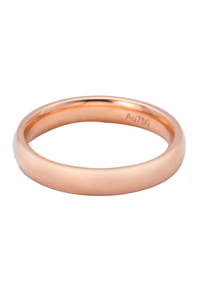 Buy LITZ LITZ 18K Rose Gold Ring C-WB0020F Online | ZALORA Malaysia