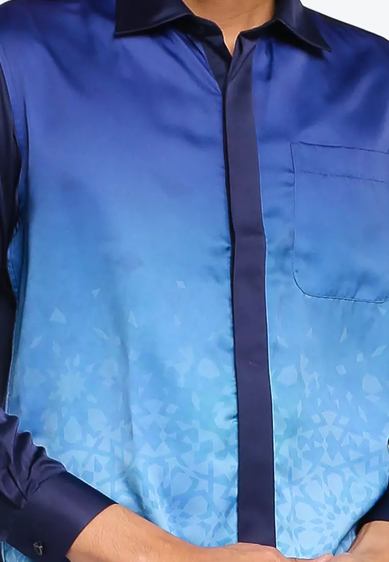 Buy Gene Martino Long Sleeve Batik 2024 Online | ZALORA Singapore