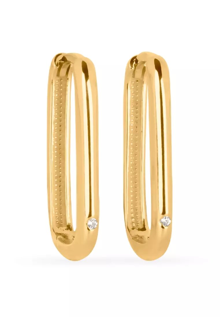 Buy Foundry Foundry 14k Solo Large U Hoops Gold 2025 Online | ZALORA Philippines