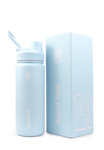 Aquaflask 18oz Wide Mouth Water Bottle Powder Blue | ZALORA Philippines