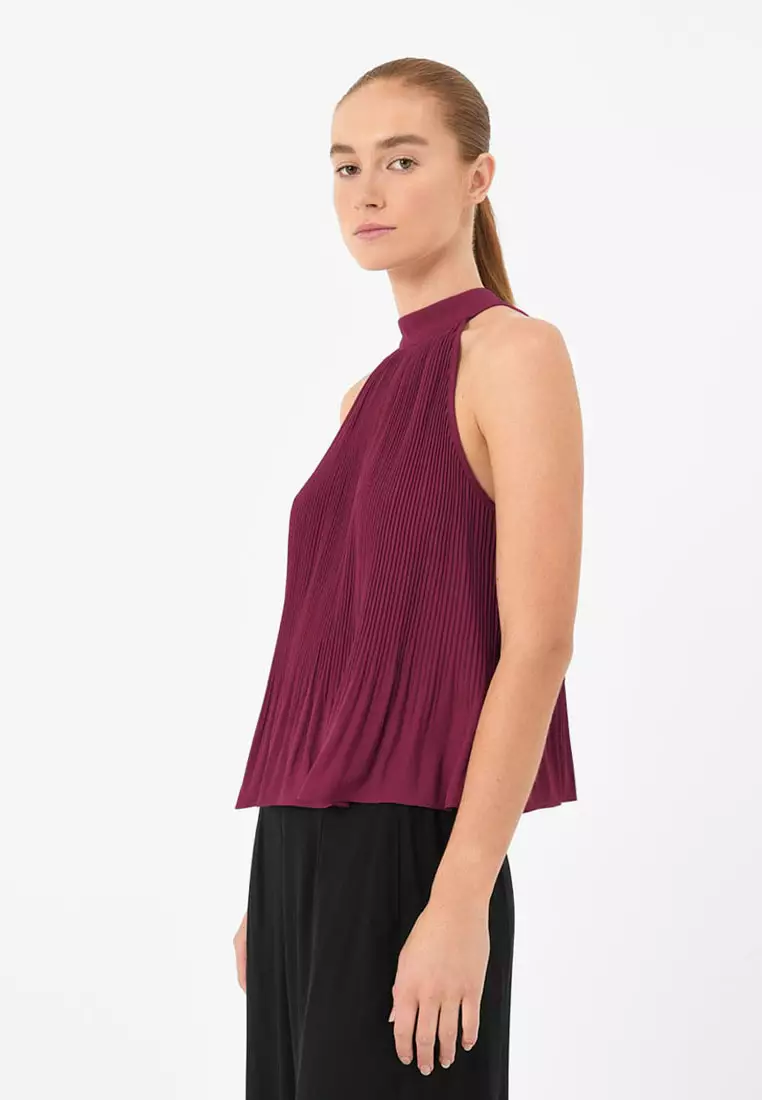 Buy FORCAST Cannes Pleated Halter Top 2025 Online | ZALORA