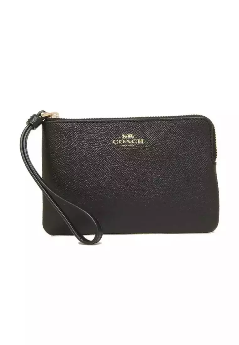 網上選購 Coach COACH L型拉鏈皮革手拿包 (58032) – 黑色 2025 系列 | ZALORA香港