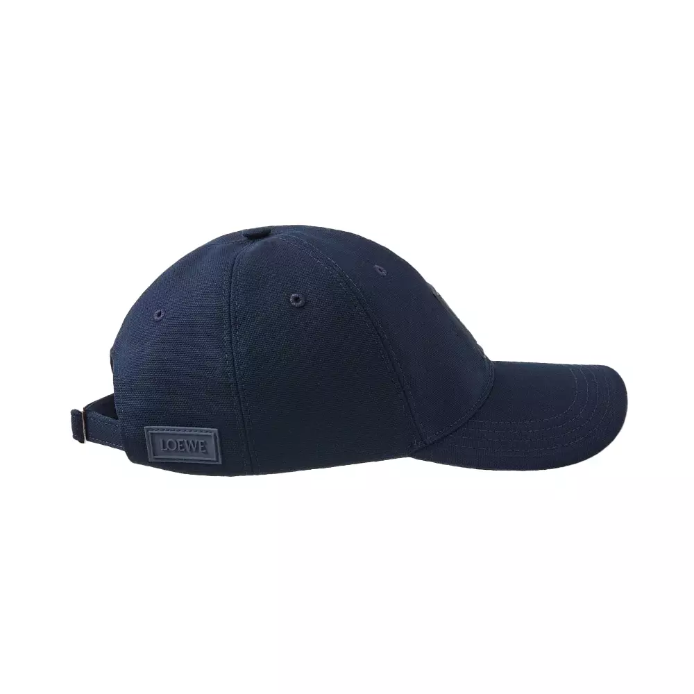 Jual LOEWE Loewe Logo Patch Baseball Cap in Canvas Deep Navy Original ...