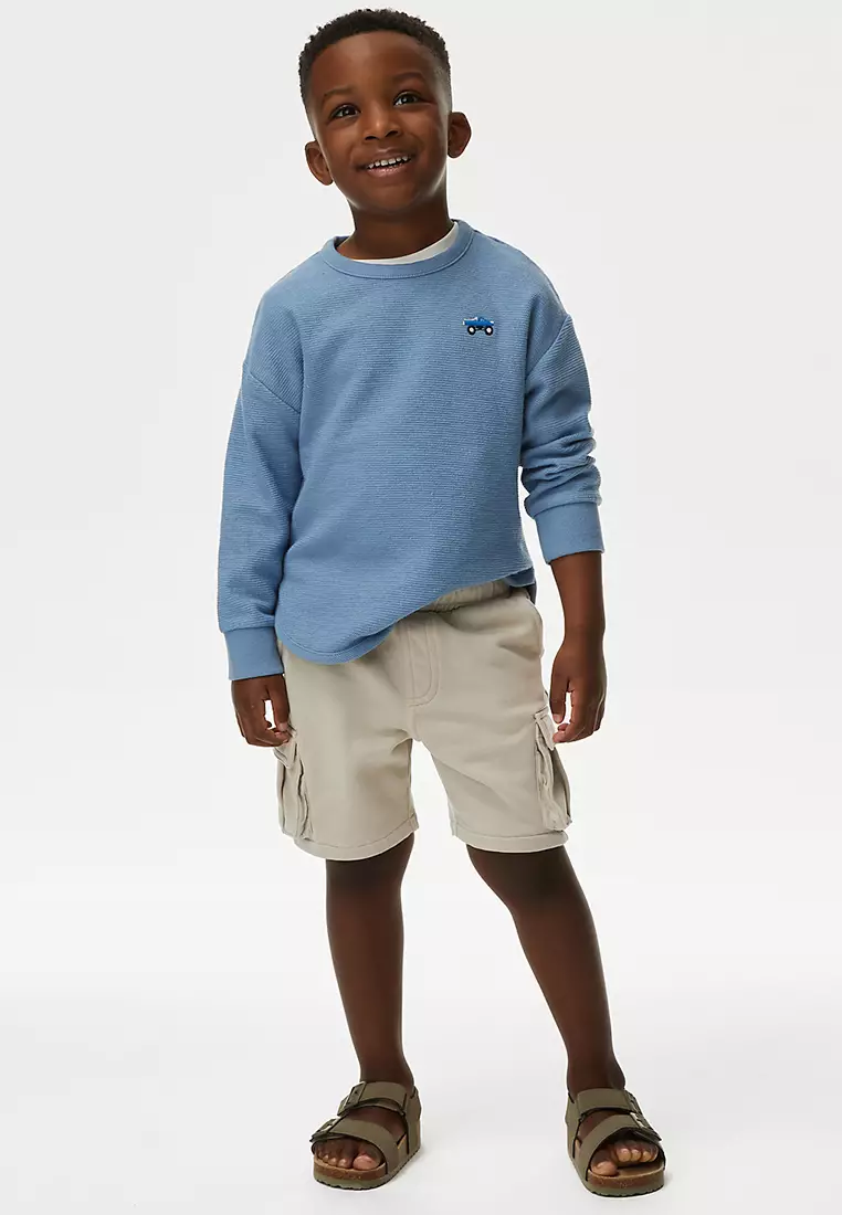 Jual Marks And Spencer Cotton Rich Garment Dyed Cargo Shorts Original