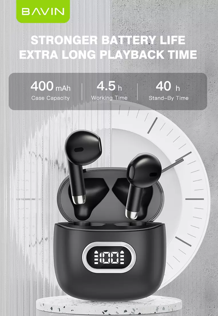 Buy BAVIN BA19Pro TWS Wireless Bluetooth Earphone LED Battery Display ...
