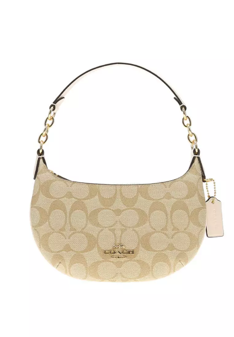 Coach Mini Payton Shoulder Bag In Signature Canvas Light Khaki Chalk ...