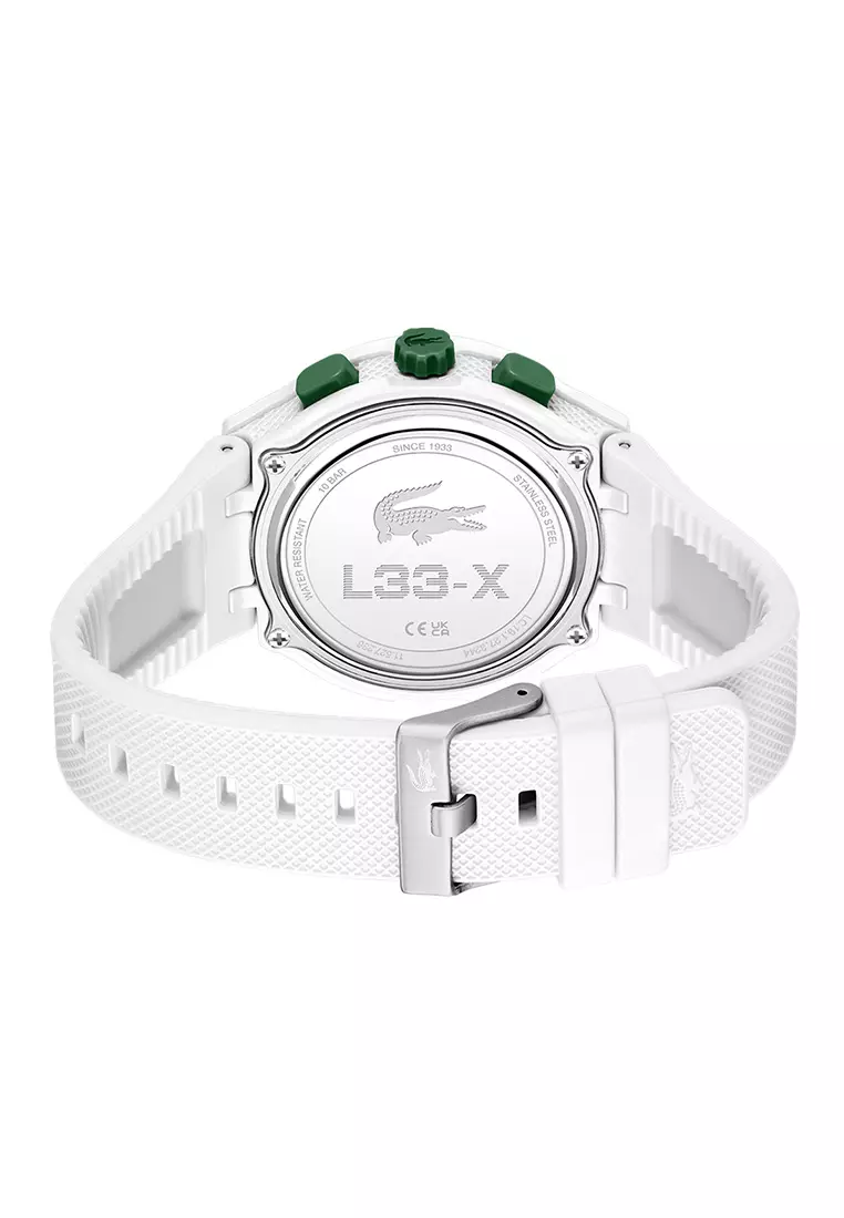 Buy Lacoste LC33 Men's Watch White Silicone Strap - White Dial 2011364 ...