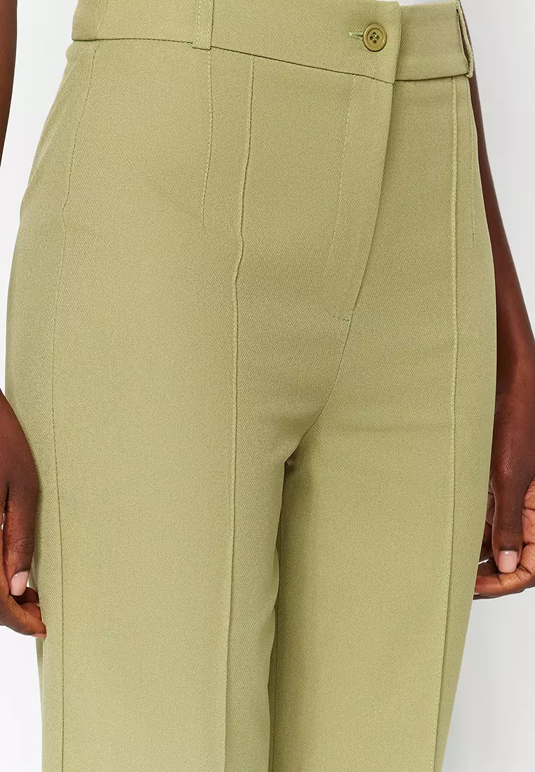 Buy Trendyol High Waist Straight Cut Trousers Online | ZALORA Malaysia