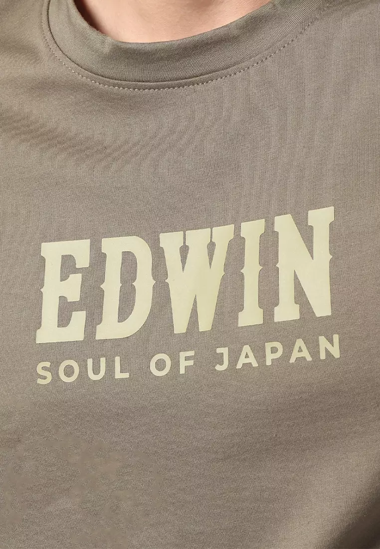 Jual Edwin Jeans EDWIN JEANS - T-SHIRT CLASSIC GREEN OLIVE Kaos Casual ...