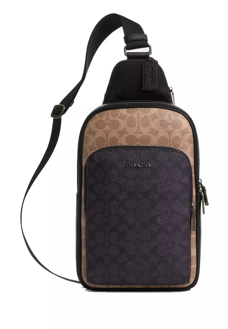 Buy COACH Ethan Pack In Blocked Signature Canvas 2025 Online | ZALORA