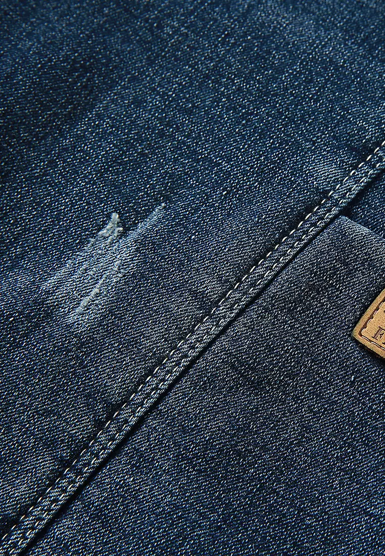 Buy A-IN GIRLS Elastic Waist Frayed Jeans 2025 Online | ZALORA