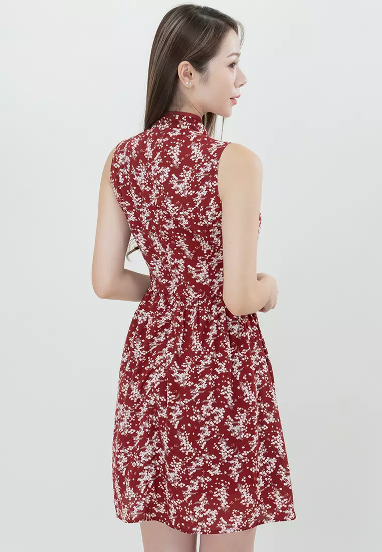 Buy Plain B. Plain B. Sleeveless Floral Chinese CheongSam Mini Dinner ...