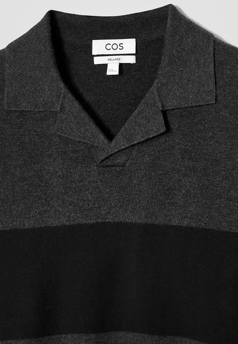 Buy COS Striped Double-Faced Knitted Polo Shirt 2025 Online | ZALORA