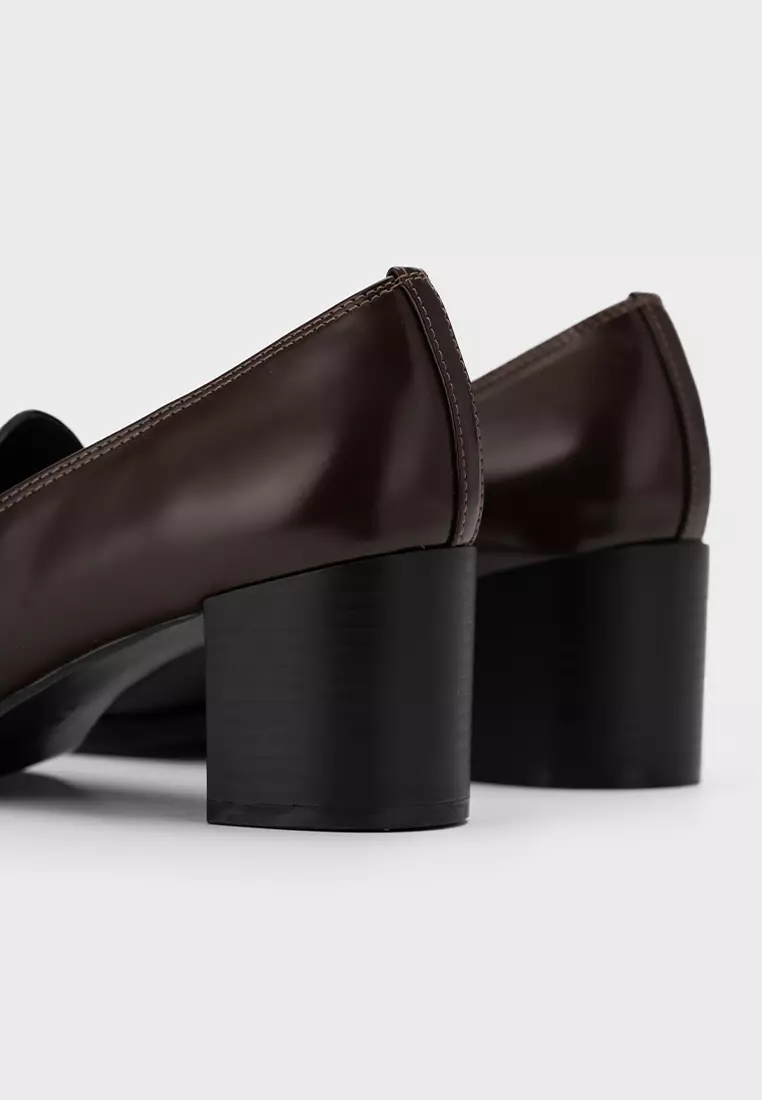 Buy nose CHUNKY HEEL PENNY LOAFERS Online | ZALORA Malaysia