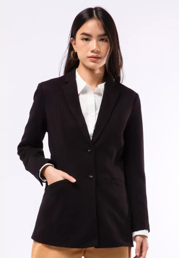 Jual Executive Basic 4-Way Stretch Long Blazer Original 2024 | ZALORA ...