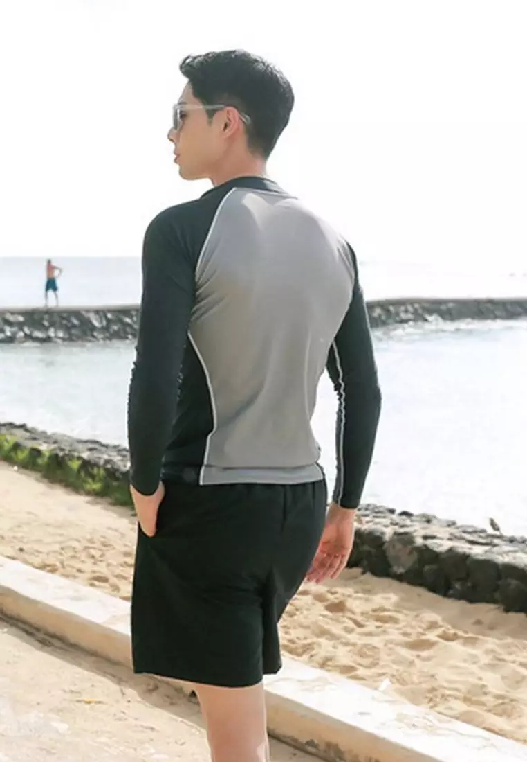 Buy LYCKA LLL3048 Korean Style Men Rash Guard Grey 2025 Online | ZALORA