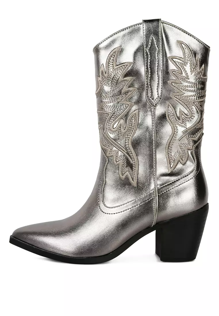 Buy London Rag Pewter Western Cowboy Boot 2025 Online | ZALORA