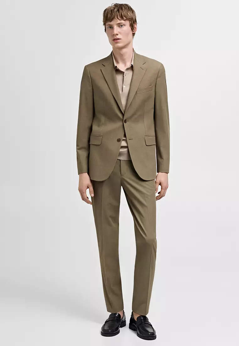 Buy MANGO Man Stretch Fabric Slim-Fit Suit Jacket 2025 Online | ZALORA ...