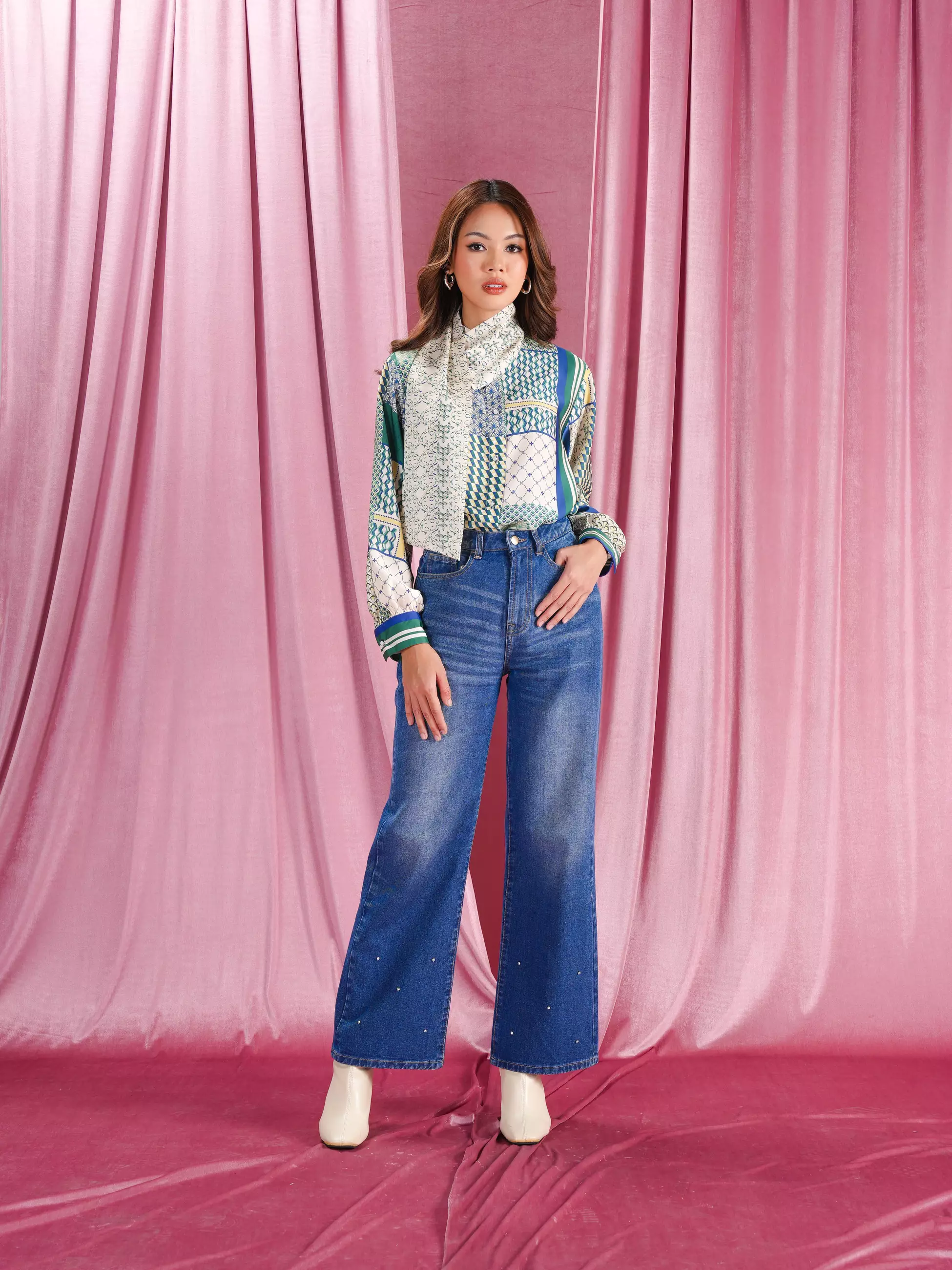 Jual Aleza Aleza - Lila Denim Pants Midnight Blue Original 2025 ...