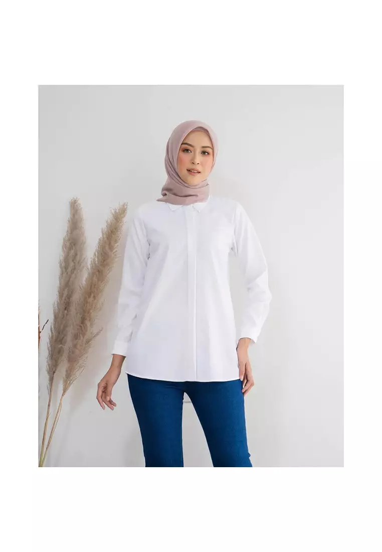 Jual geulis.id Geulis.id DAILY SHIRT BASIC SERIES KEMEJA PUTIH / KEMEJA KERJA / KEMEJA ANTIKUSUT ...