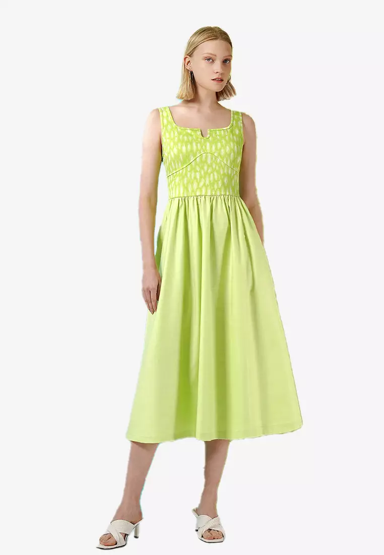 Buy Saturday Club Hybrid Knit Bodice Notched Neck Dress 2025 Online ...