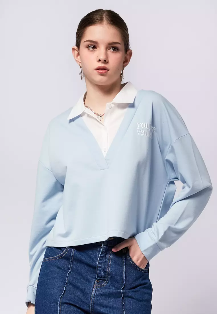 Jual COLORBOX Preppy Polo Sweatshirt Original 2025 | ZALORA Indonesia