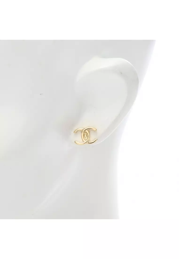 Buy CHANEL Pre-Loved Chanel coco mark earrings GP gold L26S 2026 Online ...