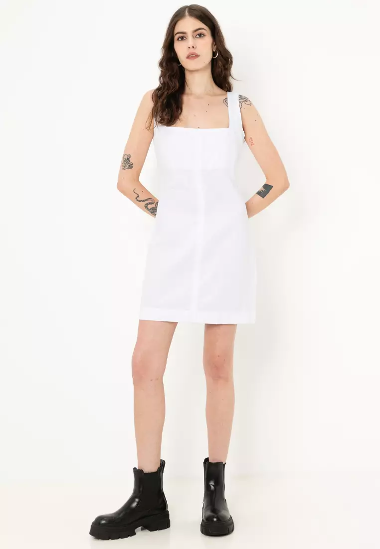 Buy CALVIN KLEIN Soft Linen A-Line Dress 2026 Online | ZALORA
