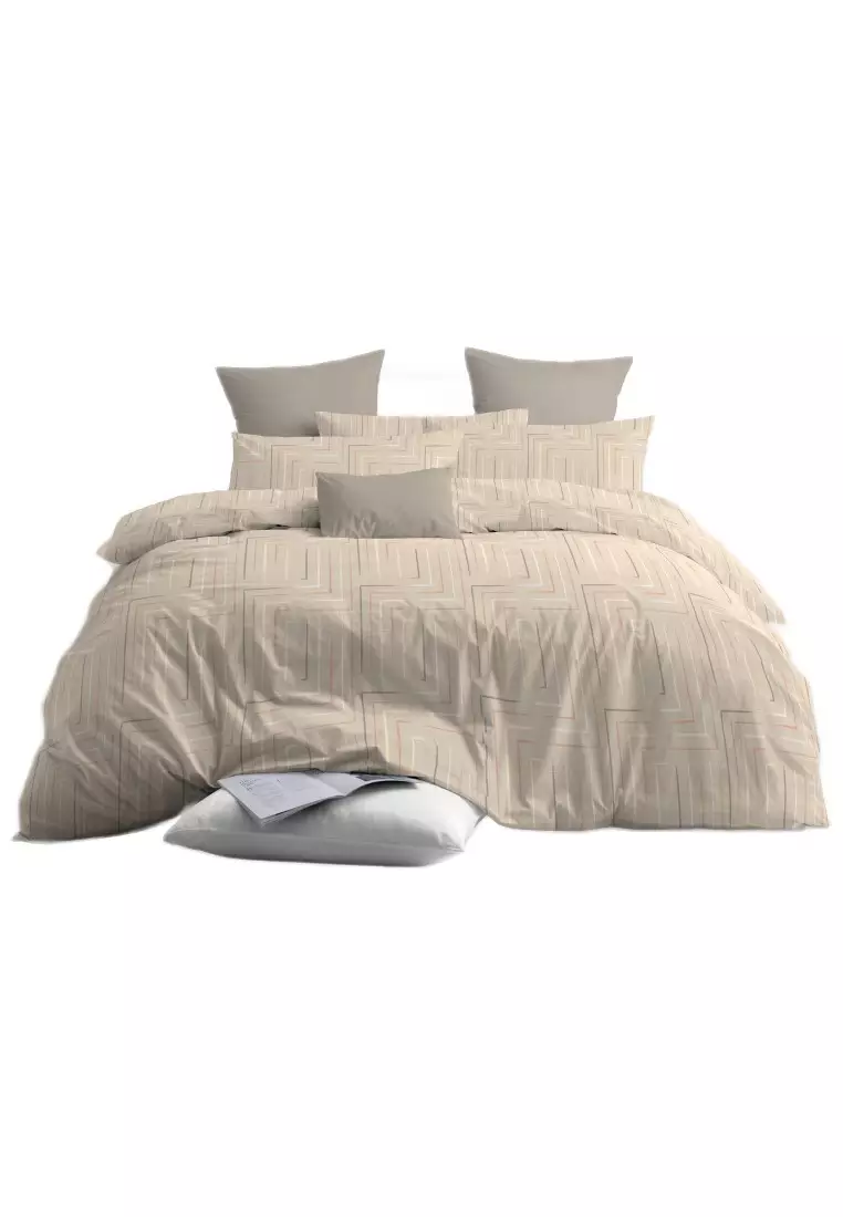 Buy COTONSOFT Cotonsoft Embry Smooth Cotton 650TC Fitted Bedsheet Set - Nortan Natural Online ...