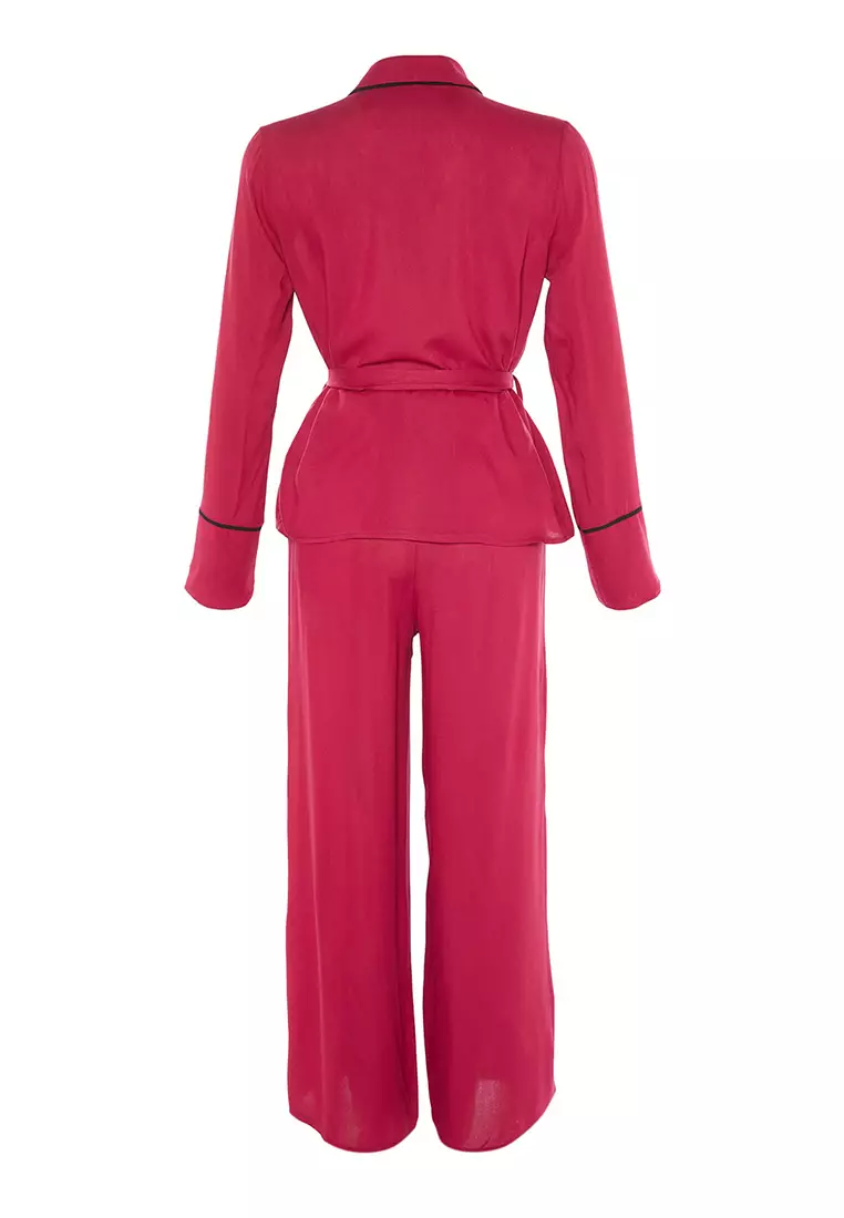 Buy Trendyol Piping Viscose Pyjama Set Online | ZALORA Malaysia