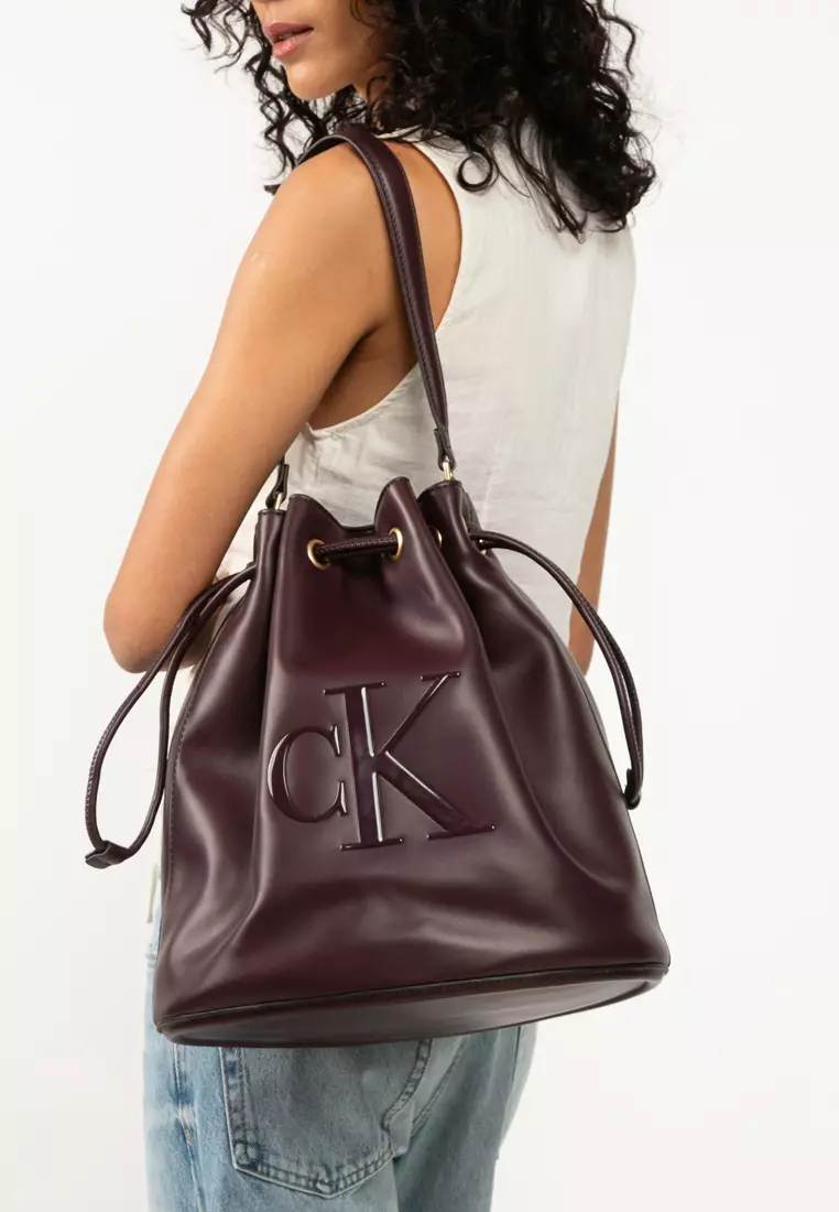 Buy Calvin Klein Bold Ck Large Bucket Bag Online | ZALORA Malaysia