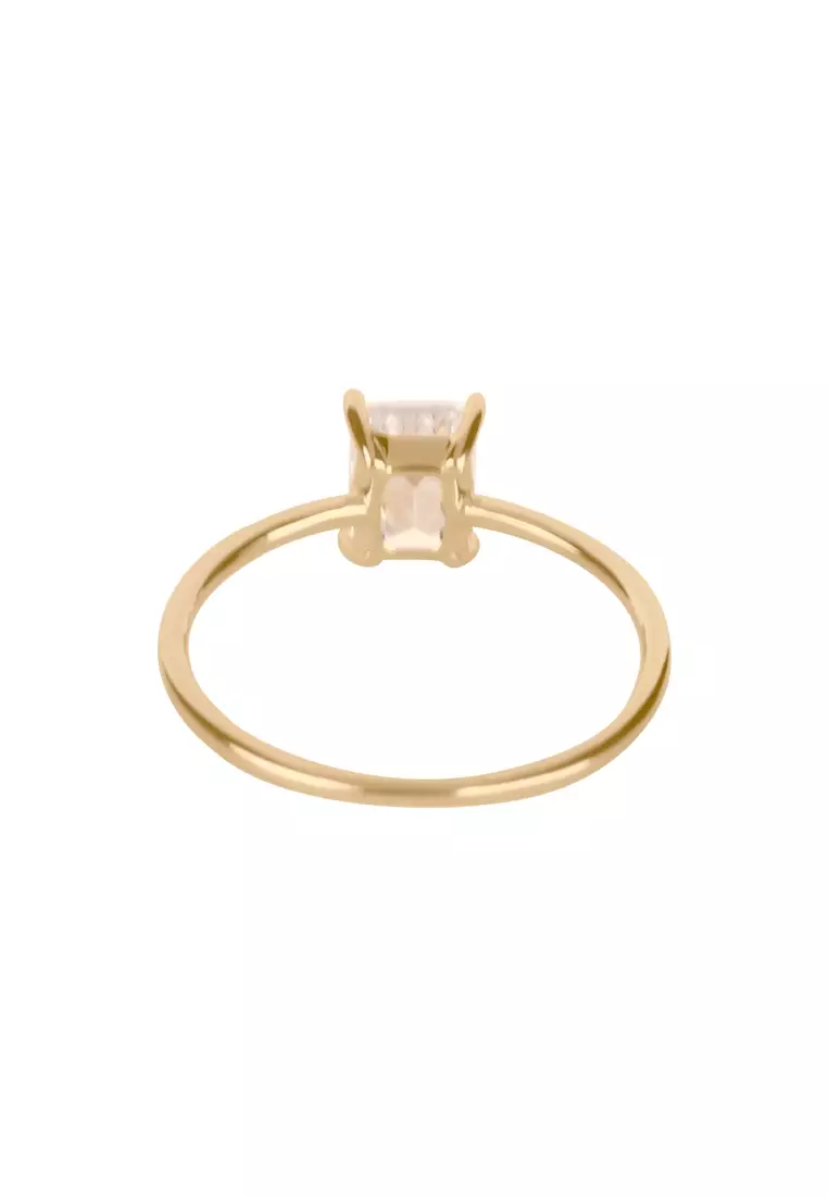 Buy Foundry Emerald Cut Ring Stacker 14k Gold 2025 Online | ZALORA Philippines