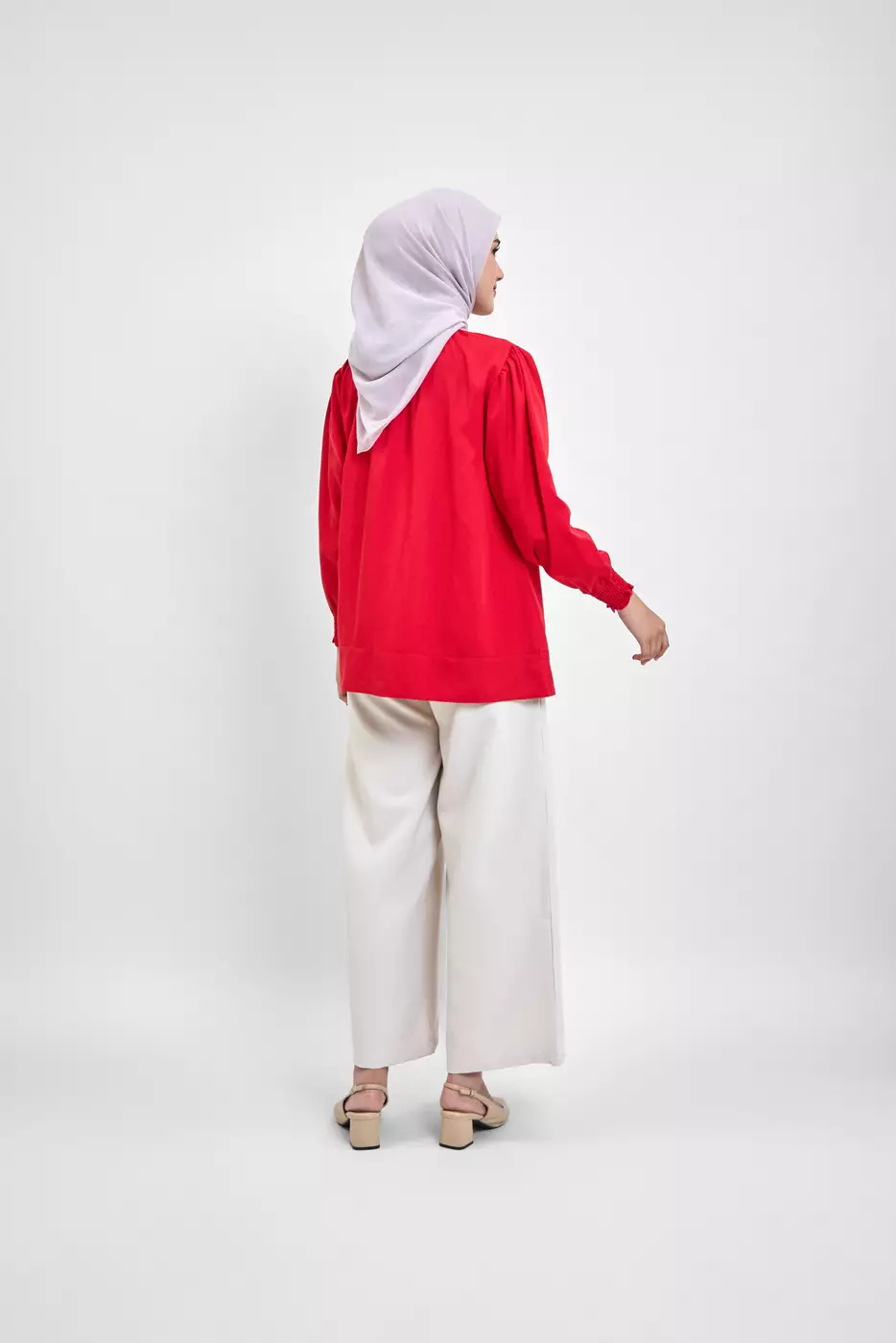 Jual MFMW MFMW Jivaw Atasan Blouse Merah Original 2025 | ZALORA Indonesia