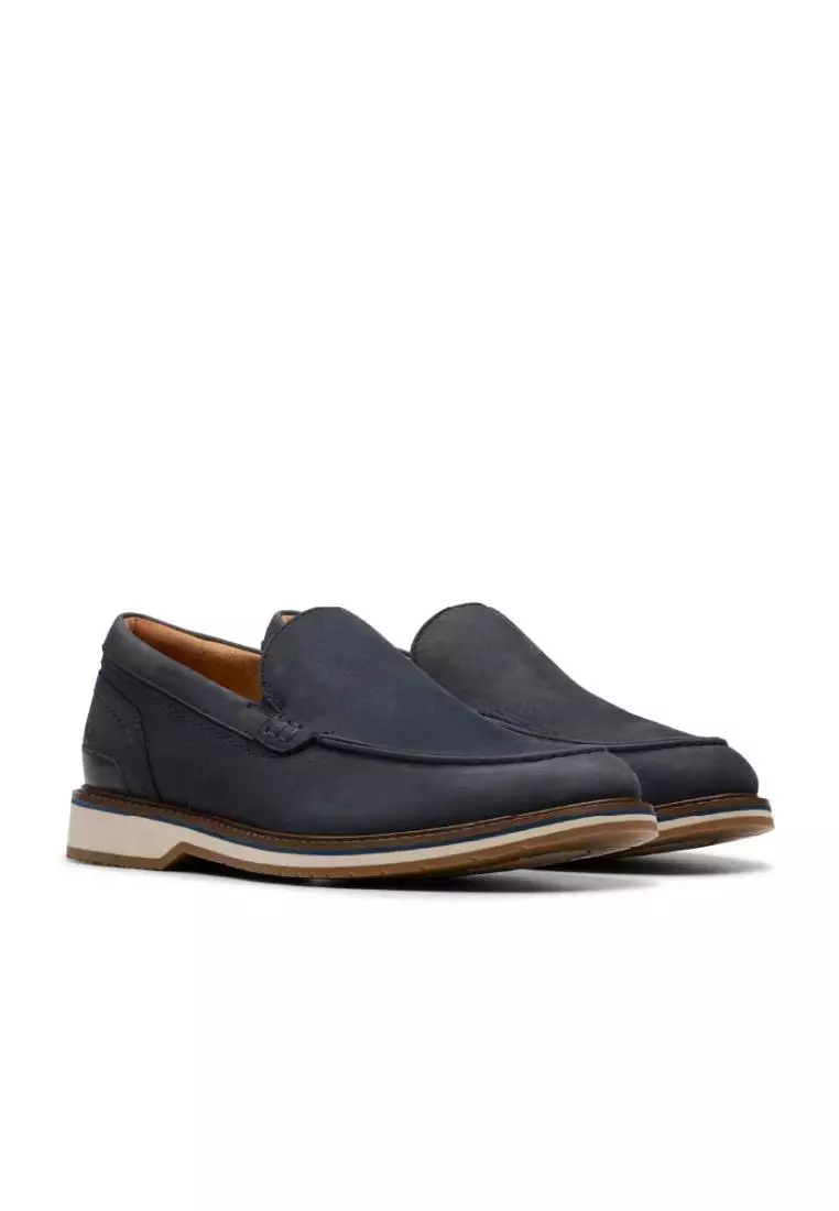 Buy CLARKS Mens Monahan Step Shoes - Navy Nubuck 2025 Online | ZALORA