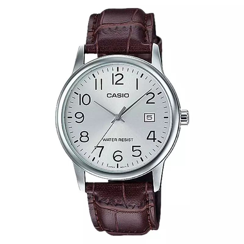 Jual Casio Jam Tangan Pria Casio General Mtp V002l 7b2udf Men Analog Silver Dial Brown Leather