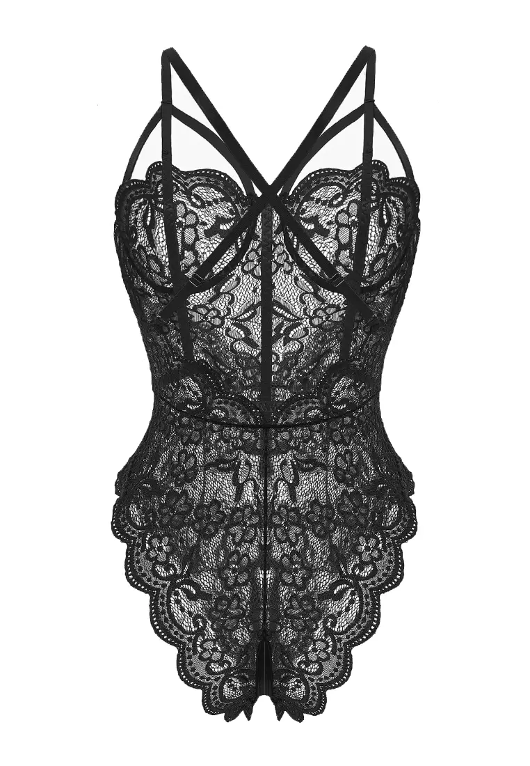 Buy Lycka Ldb4270 Lady One Piece Sexy Lace Bodysuit Pajamas Nightwear