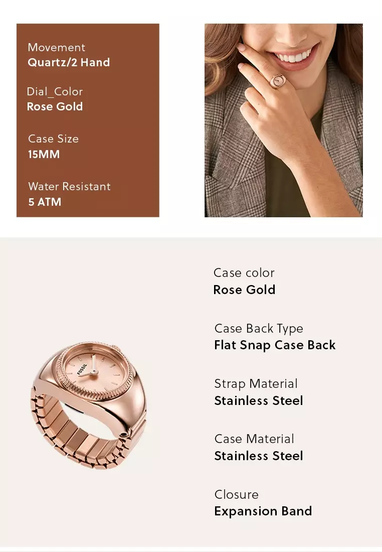 Buy Fossil Ring Watch Watch ES5247 2025 Online | ZALORA