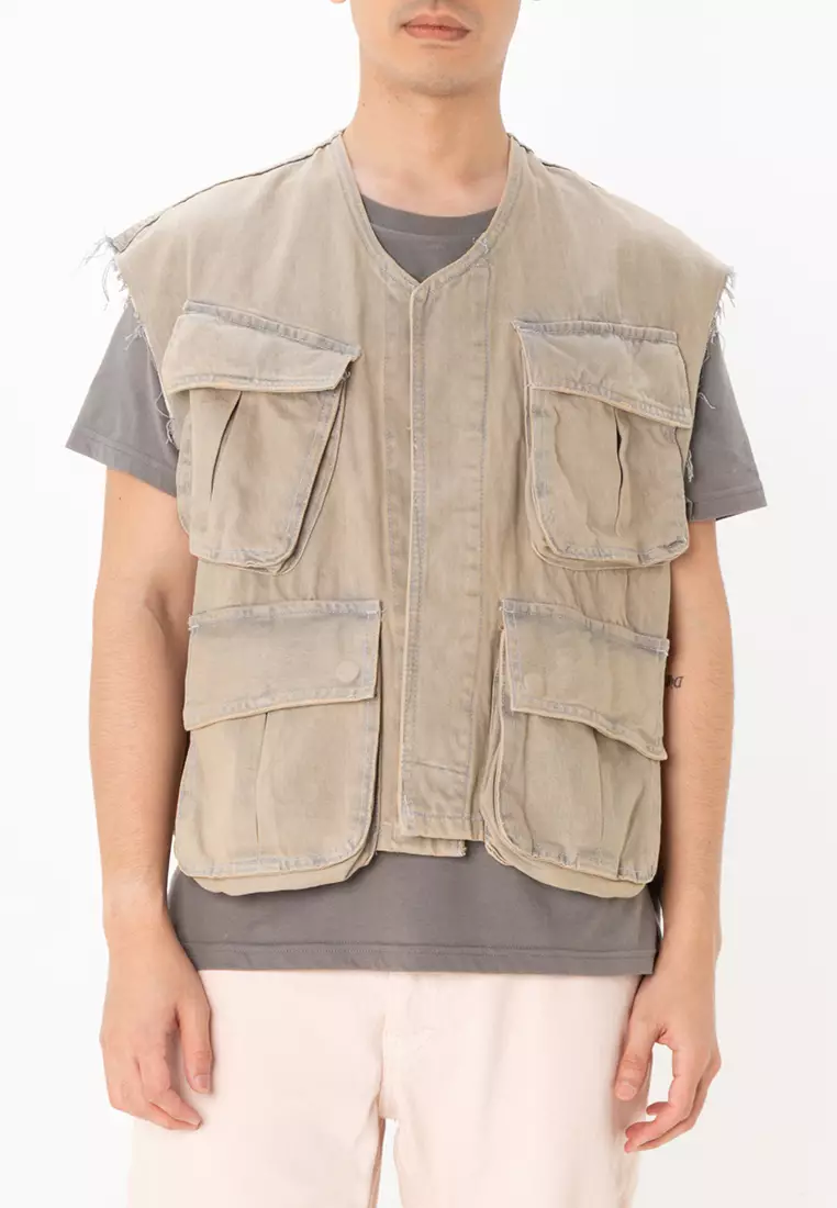 ZARA Denim Utility Vest 2025 | Buy ZARA Online | ZALORA Hong Kong