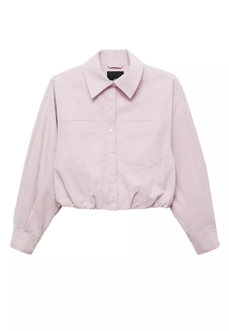 Buy Mango Gathered Denim Jacket 2025 Online | ZALORA