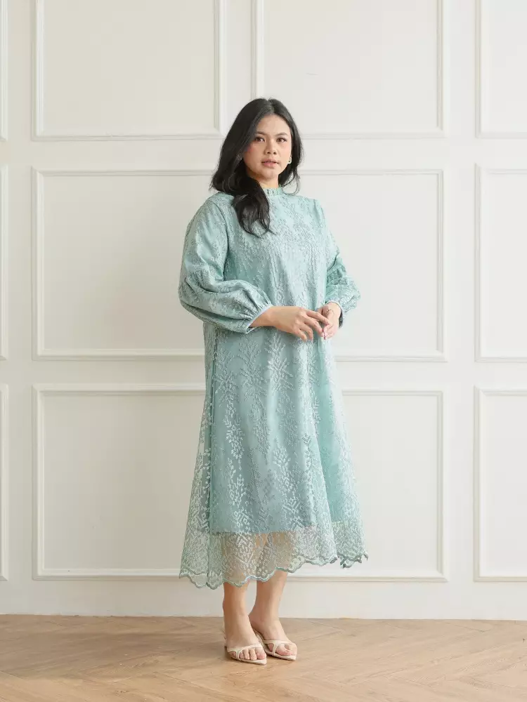 Jual Mille Fleur Mille Fleur Ladies dress luenne dress mint Original ...