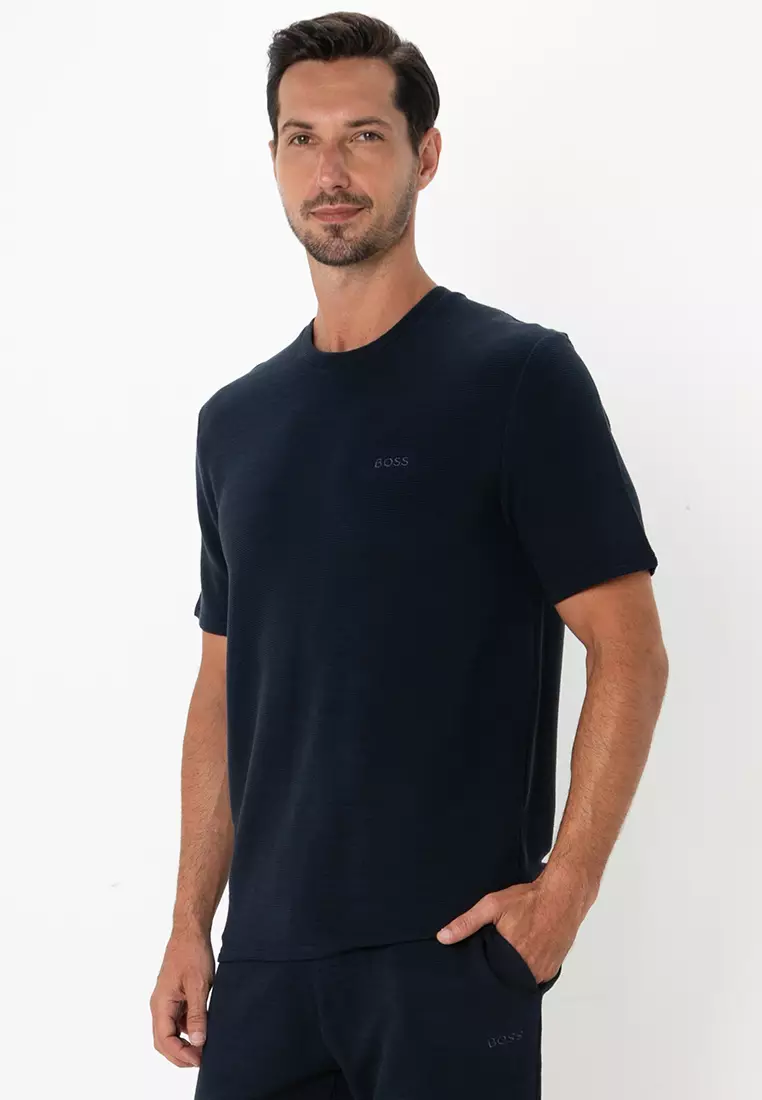 Jual BOSS Rib T-Shirt - BOSS Business Original 2025 | ZALORA Indonesia