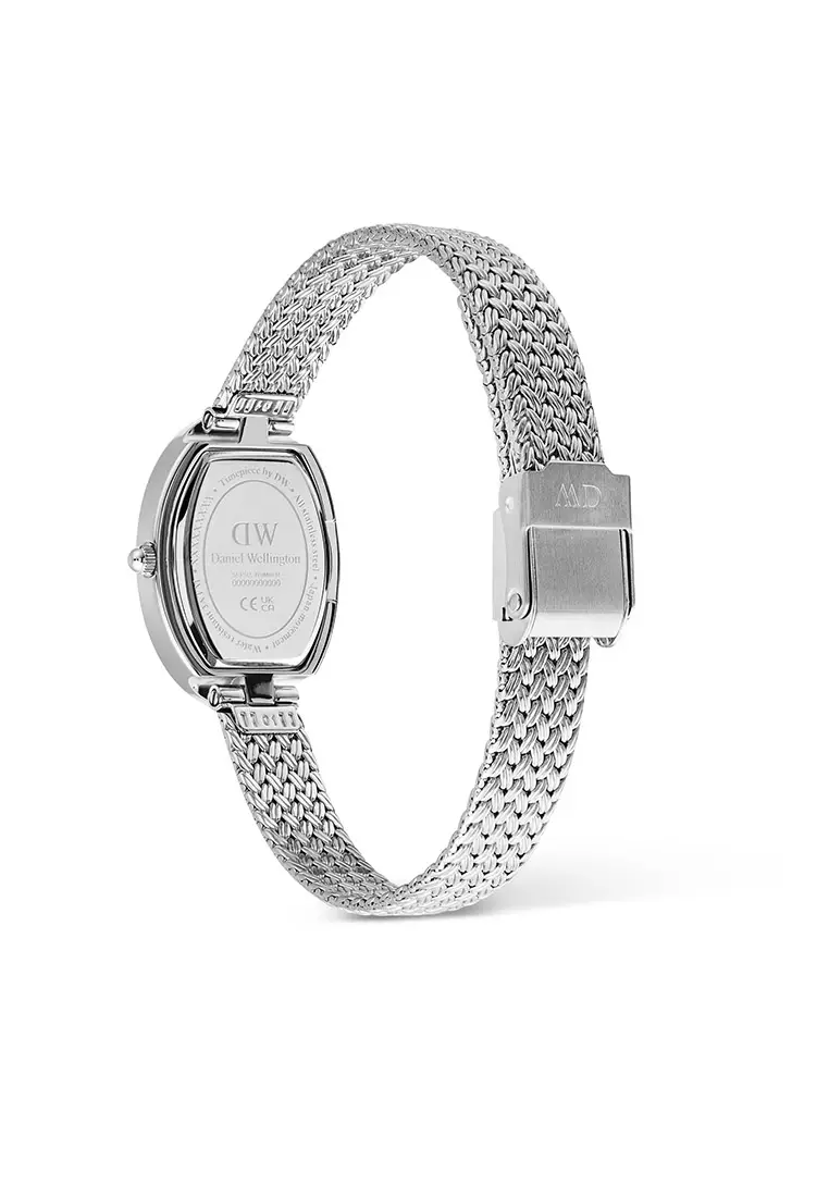 Buy Daniel Wellington Juliette Braided Mesh White Silver Sunray Silver ...