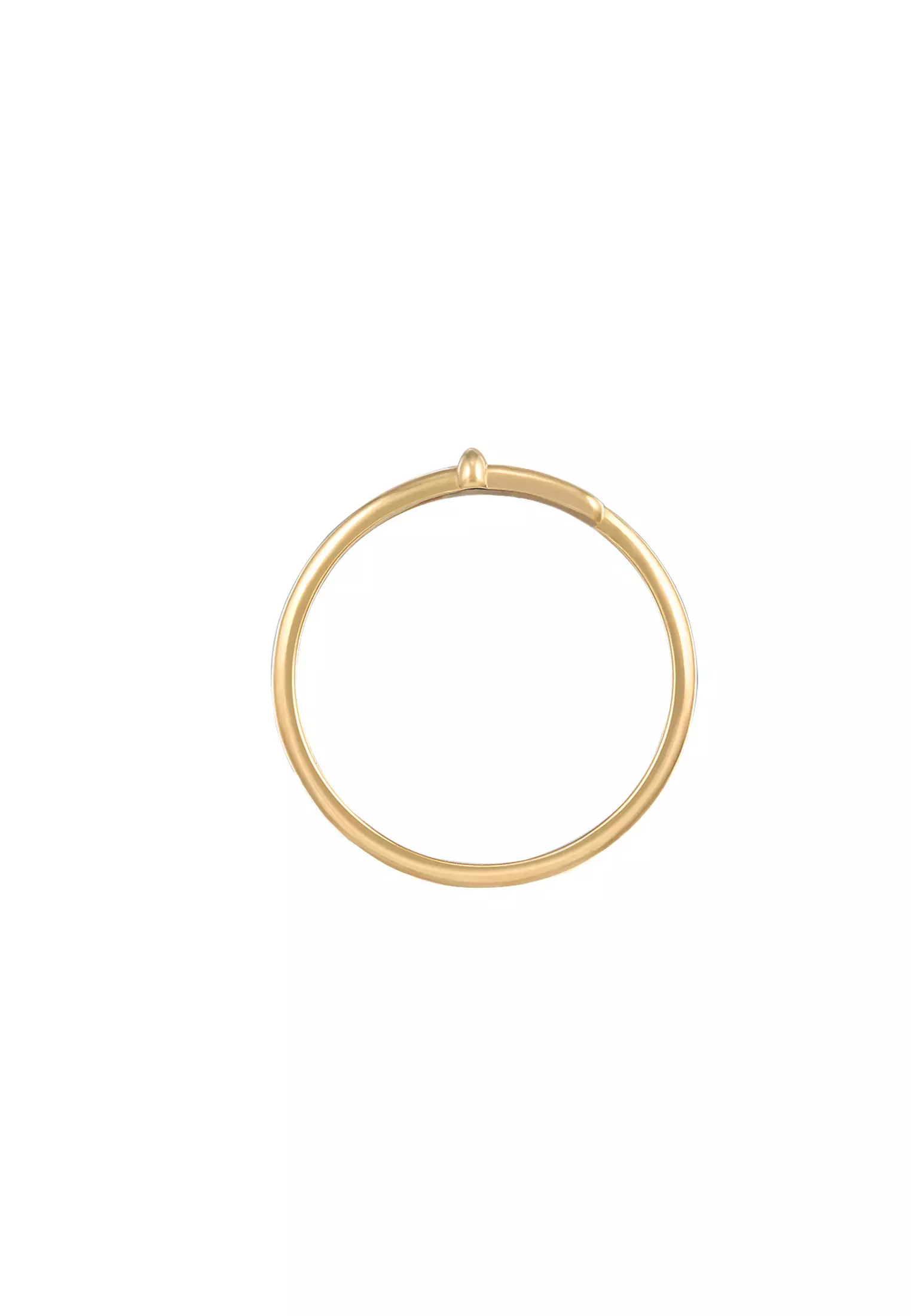 Buy ELLI GERMANY Wrap Pin Ring – Gold-Plated Silver 2026 Online | ZALORA