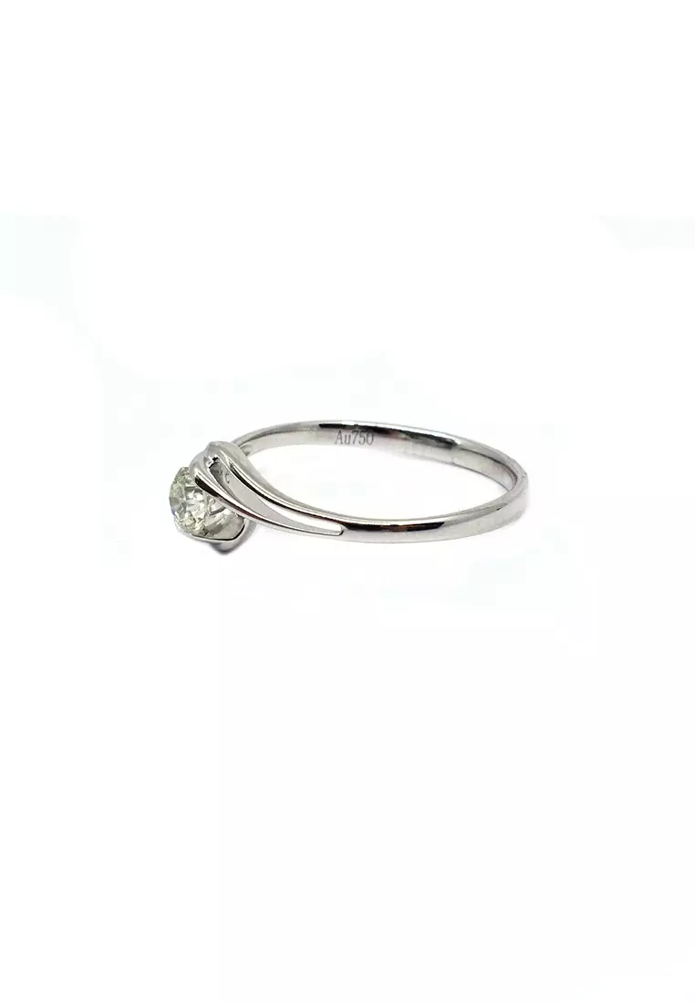 Buy CEBUANA LHUILLIER JEWELRY 18K Locally Made White Gold Lady Ring ...