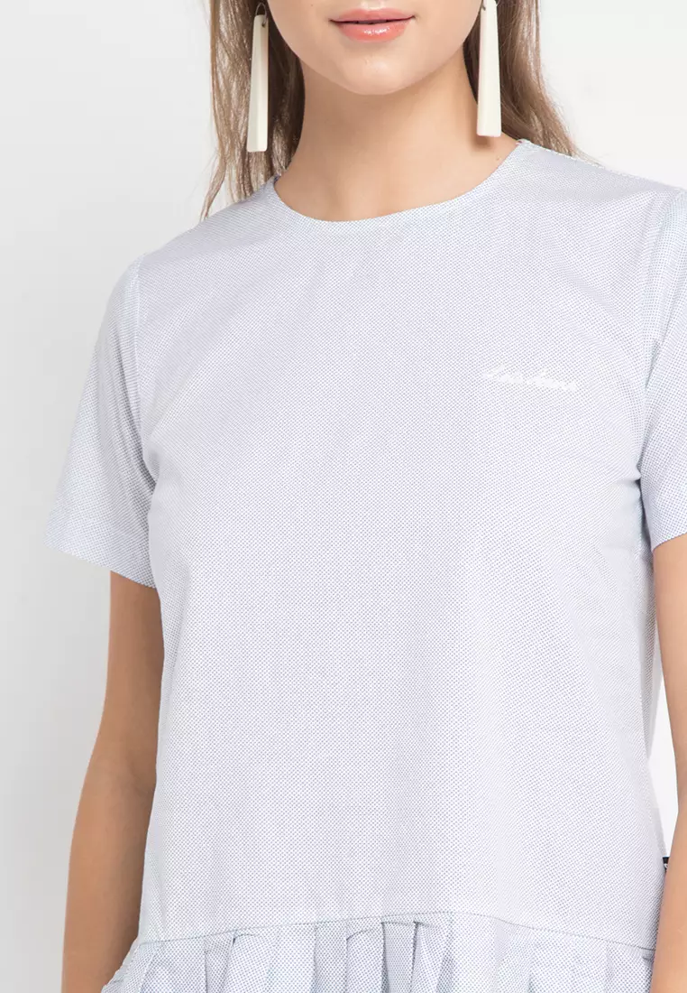 Jual Lois Jeans Peplum Ruffle Blouse Original 2025 | ZALORA Indonesia